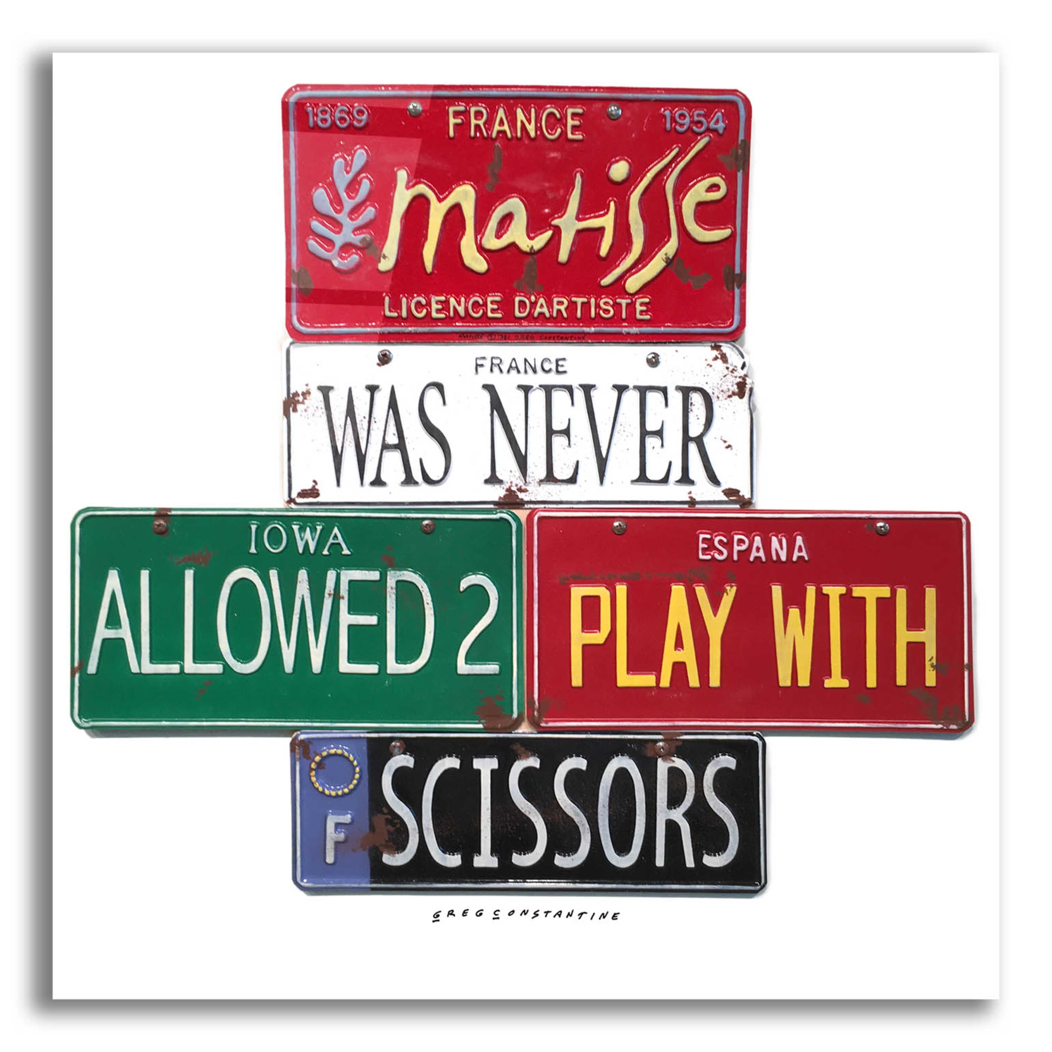 Epic Art 'Matisse Scissors' by Gregory Constantine, Acrylic Glass Wall ...