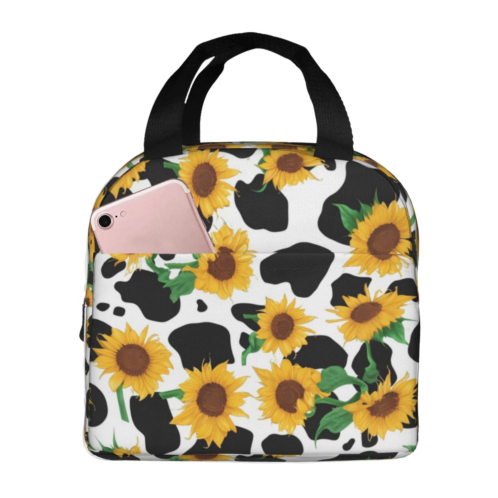 Balery Cute Cow Print Sunflower C Bolsa de Almuerzo Aislada – Caja de ...