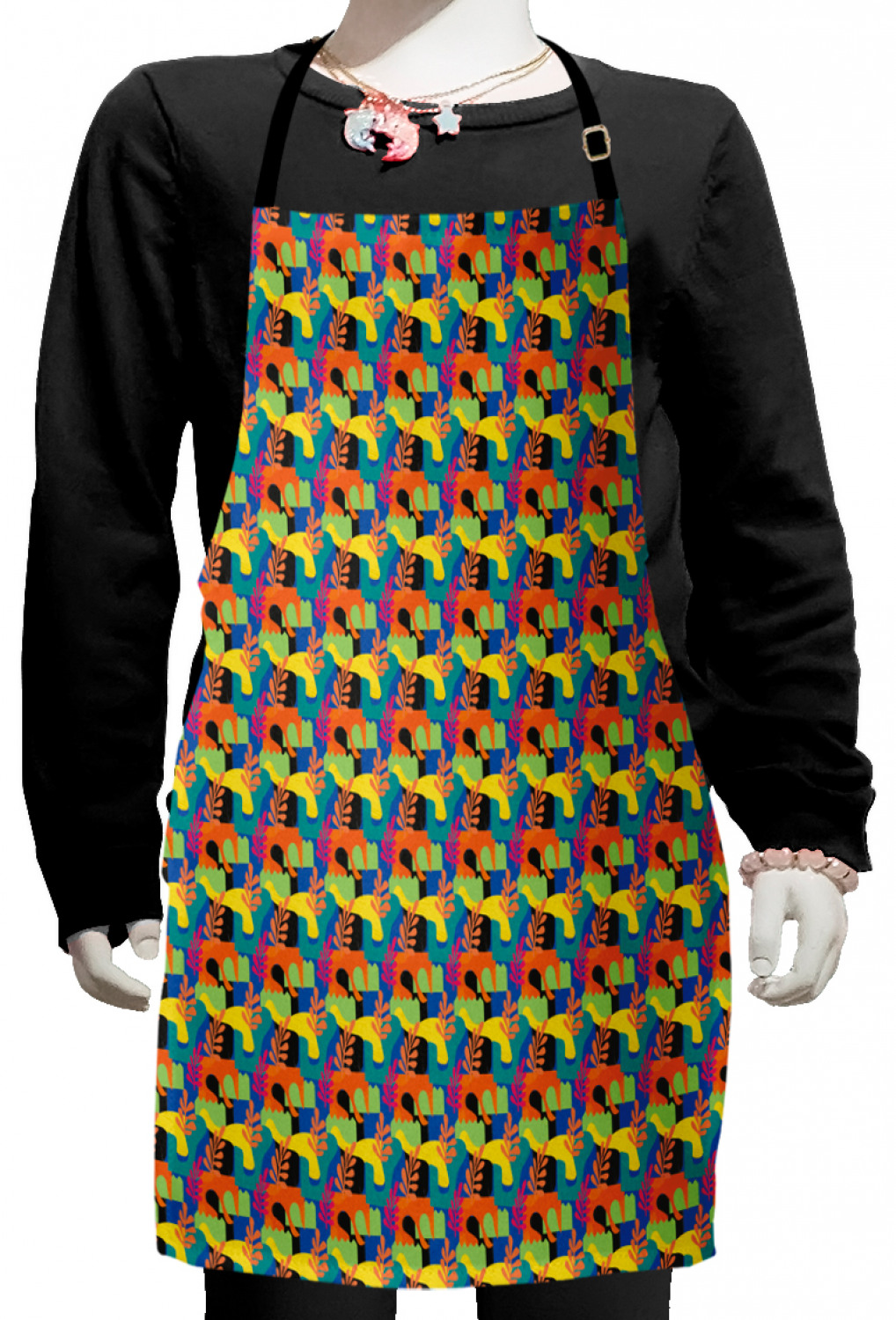 Colorful Kids Apron, Abstract Art Pattern with Hand Drawn Textures ...