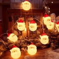 Battery-Powered Christmas LED String Lights with Santa Claus & Snowman ...