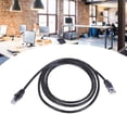 2m Black Ethernet Cable Fast & Reliable Internet Connection Solid Flat ...