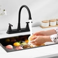 2-Handle Kitchen Faucet with Pull-Out Side Sprayer, 8 Inch High Arch ...