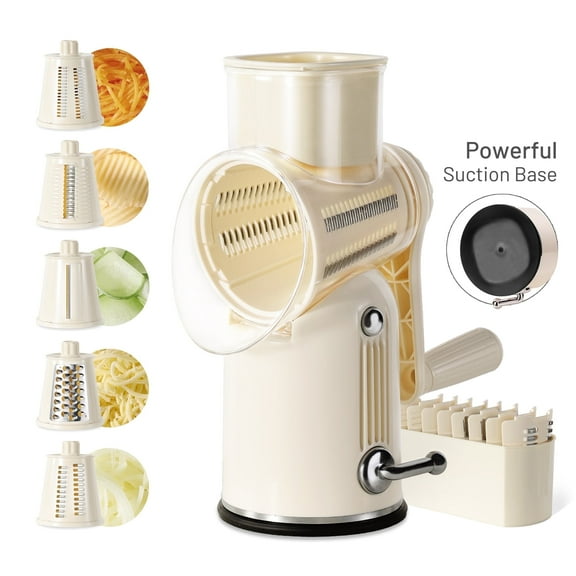 MIU Rotary Drum Grater, Stainless Steel, 4 Attachments, Cheese ...