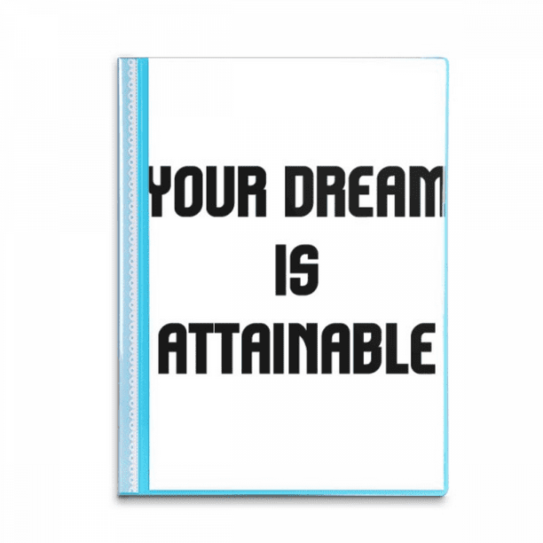 Attainable Inspirational Quote Sayings Book Sheet Protectors Portfolio ...