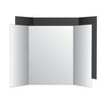 Too Cool Dual-Hinge Tri-Fold Project Board 24 x 36, White, Corrugated ...