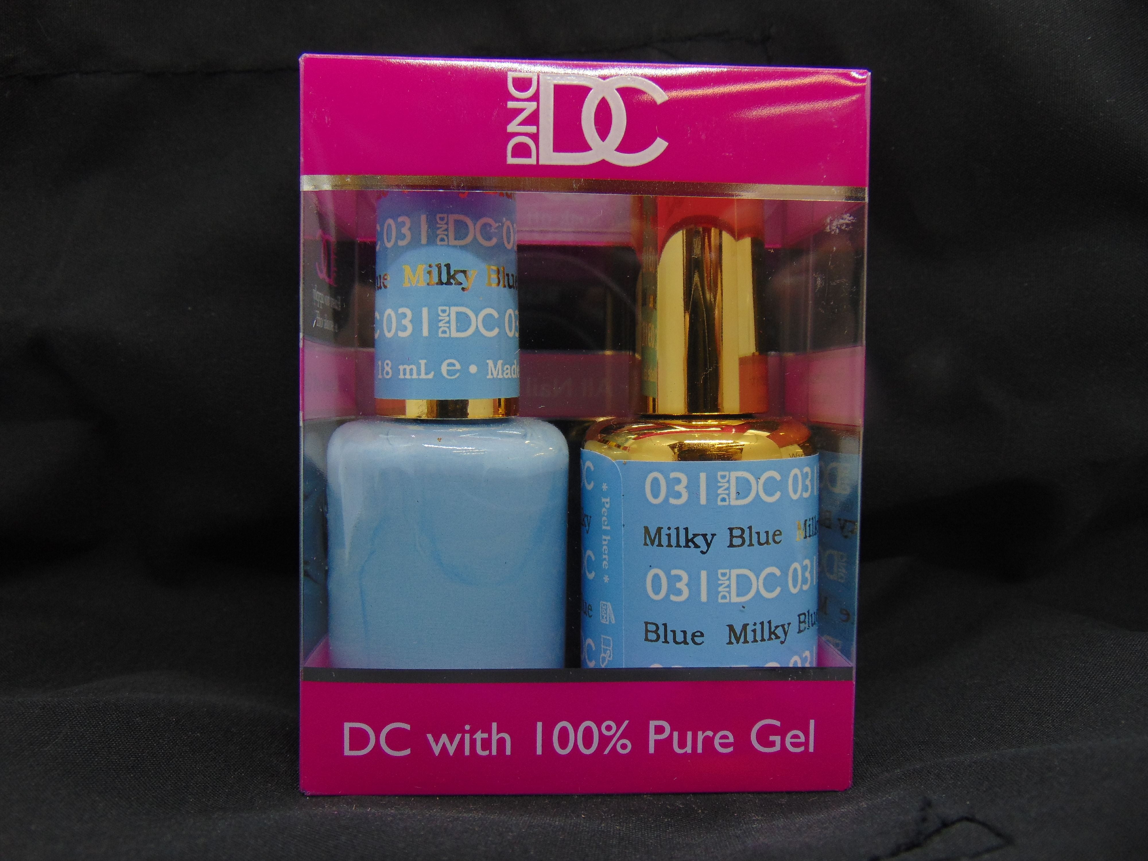 DND - DC Duo Soak off Gel & Matching nail polish, #031 - Milky Blue ...