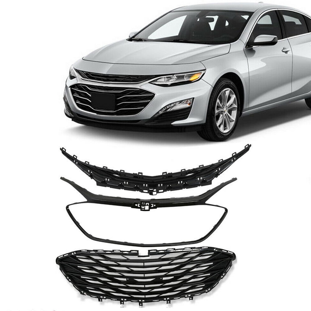 LABLT Front Bumper Grille Bar Trim Strip Glossy Black for 2019-2020 ...