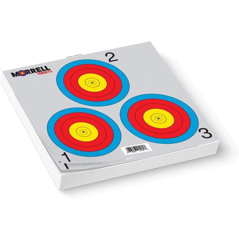 Morrell Targets Archery NFAA Official 3 Spot Paper Target Face, 100 ...