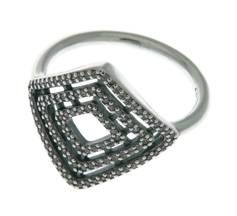 PANDORA Geometric Lines Ring - Clear CZ - Walmart.com