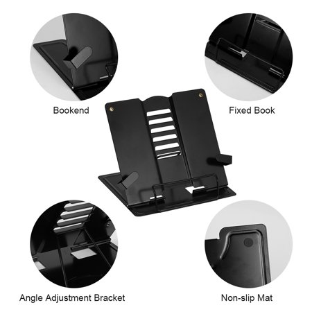 Book Stand Metal Hands Free Book Folding Book Holder; Reading Holder ...