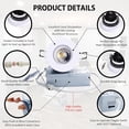Canless Recessed Gimbal Downlight Rotatable-Spotlight 5 CCT 3 Inch ...