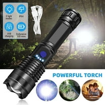 90000 Lumens Tactical Flashlight, USB Rechargeable, Waterproof, LED, 5 ...