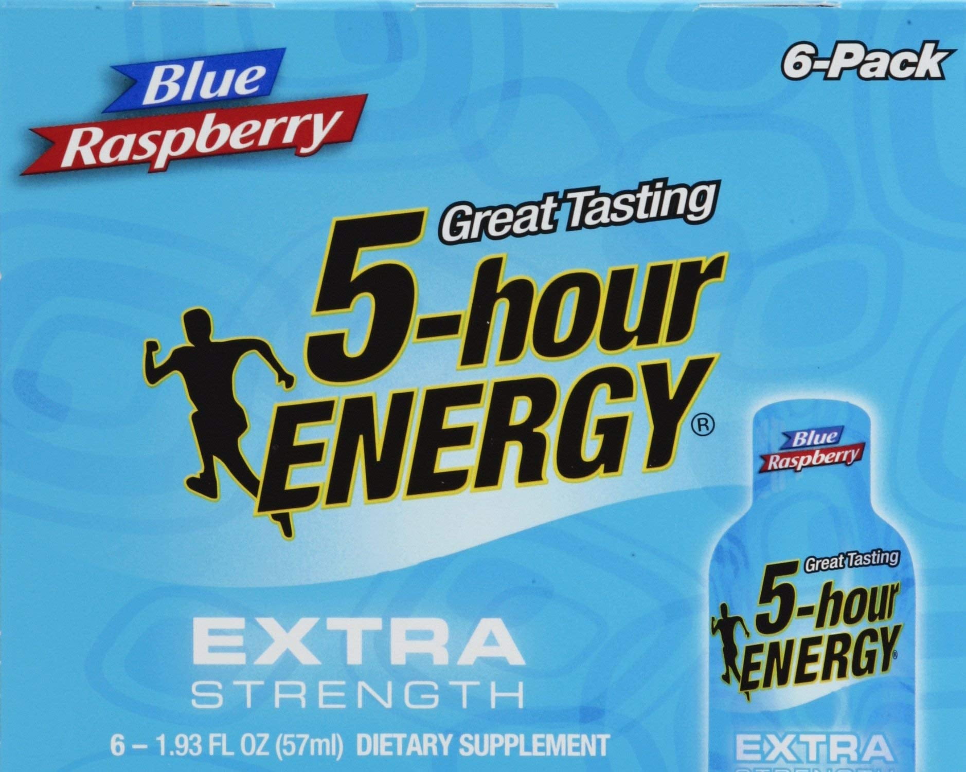 5 HOUR ENERGY EXTRA STRENGTH BLUE RASPBERRY LIQUID ENERGY SHOT PLASTIC ...