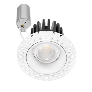 Maxxima 4 in. 5 CCT Adjustable Slim Trimless Recessed LED Gimbal ...