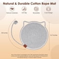 Cat Scratcher Mat, Natural Cotton Rope Cat Scratch Pad, 15.7'' Round ...