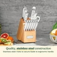 Visualz 15-Piece Knife Set with Block, High Carbon Stainless Steel ...