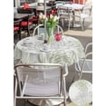 Floral Pattern Round Outdoor Tablecloth with Umbrella Hole Outline ...