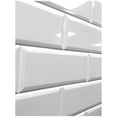 4x10 White Glossy Finish Beveled Ceramic Subway Tile Shower Walls ...