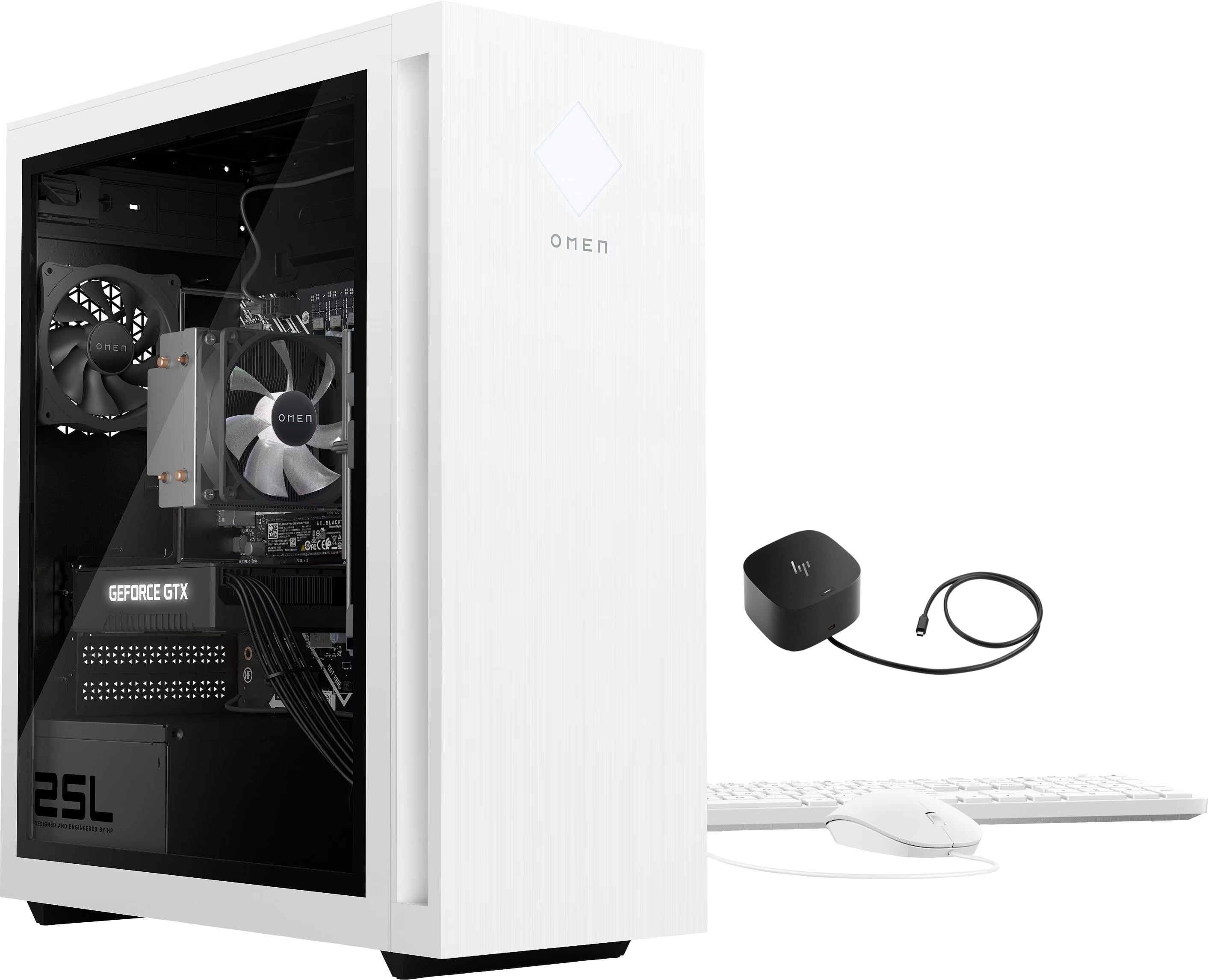 HP OMEN 25L Gaming/Entertainment Desktop PC (AMD Ryzen 5 5600G 6-Core ...