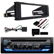 JVC KD-TD91BTS Single DIN CD Player Bluetooth USB AUX AM/FM Radio Receiver Bundle Combo with ...