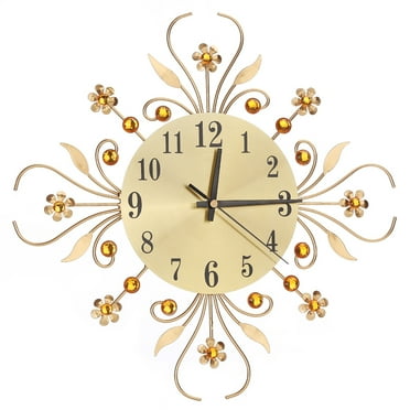 Yosemite Home Decor Gilded Round Modern Metal Gear Clock in Gold ...