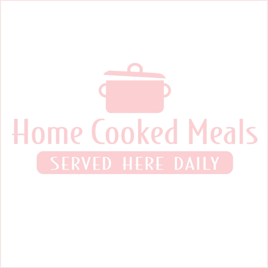 Home Cooked Meals Served Here Daily Vinyl Decal - Small - Blush ...