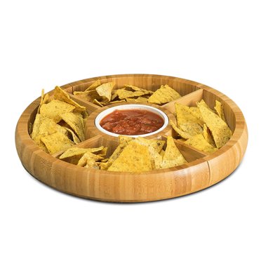 Gibson Elite Gracious Dining 2 Tier chip and Dip Server Set - Walmart.com