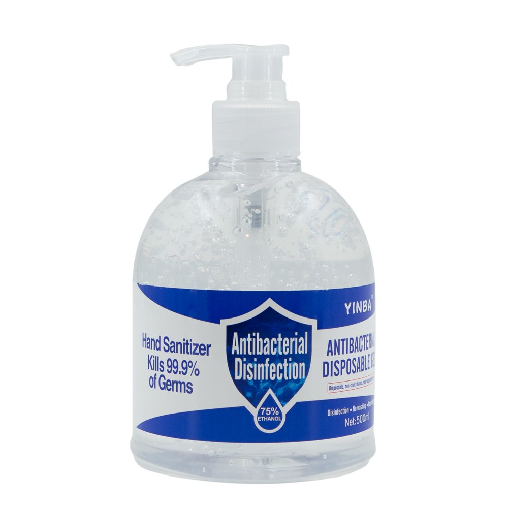 Yinba 16.9oz Hand Sanitizer Gel Pump Bottle Antibacterial Gel 75% ...
