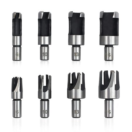 PERTTYUNG 8 Pcs Wood Plug Cutter Woodworking Cutter Carbon Steel 6/10 ...