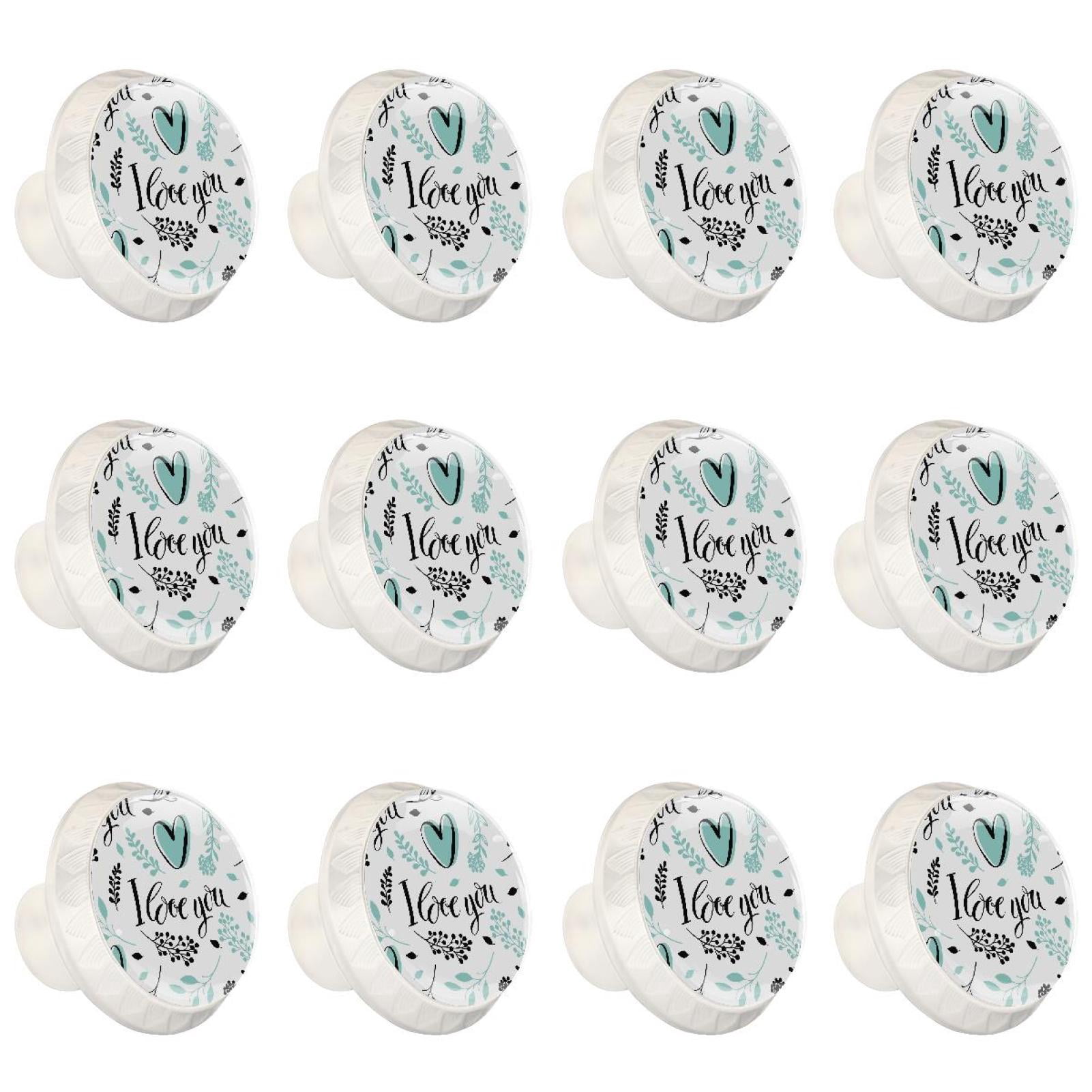 12 Pcs Valentine's Day I Love You Knobs for Kitchen Cabinet Cupboard ...