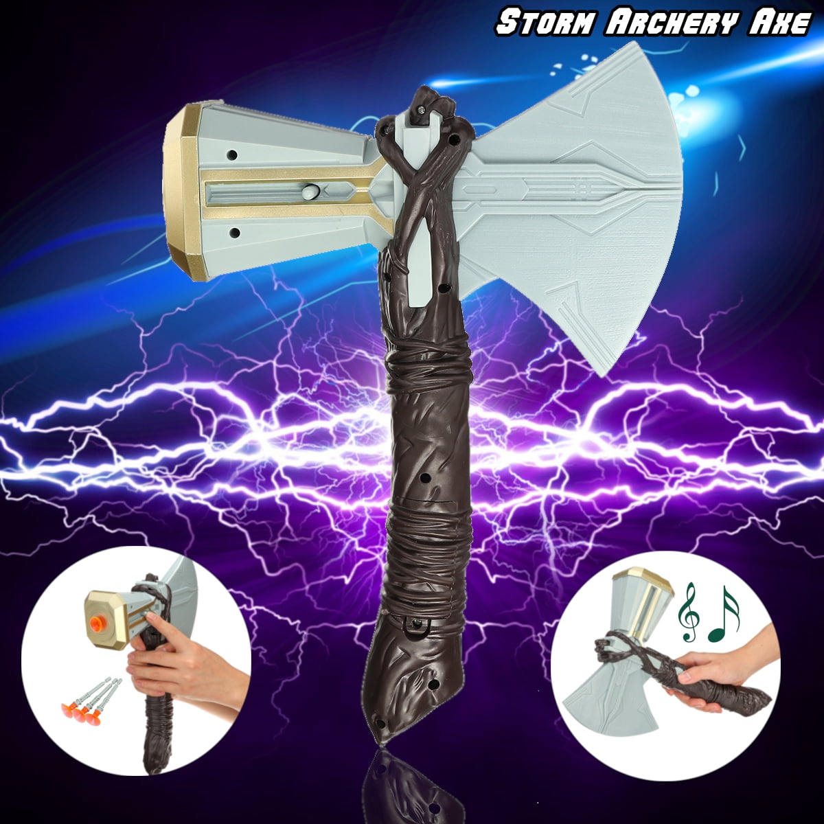 Avengers Axe + Sound +Storm Archery Toy Game Cosplay Prop Kid ...