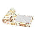 Bunny Blanket, Watercolor BunnyFloral Throw, Soft Flannel Bedding for ...