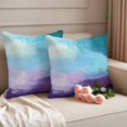 Abstract Purple Outdoor Throw Pillow Covers Set of 2, Teal Graffiti ...