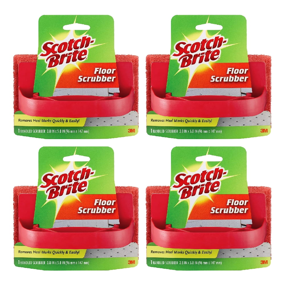 Scotch-Brite Floor Scrubber Red, 4 Pack - Walmart.com