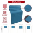 Blue Table Runner 120 Inches Long, Modern Pure Wave Ride Cotton Linen ...