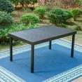 MF Studio 8-Person Expandable Patio Outdoor Dining Table with Extension ...