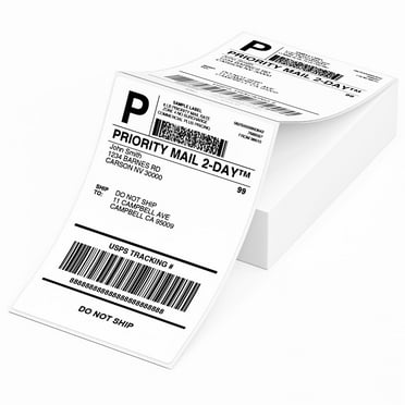 4x6 Direct Thermal Shipping Labels, 1000 Permanent Adhesive Labels for ...
