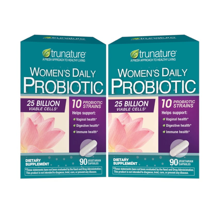 2 Pack Trunature Womens Daily Probiotic 90 Vegetarian Capsules