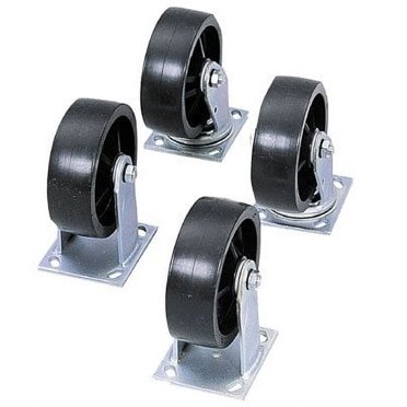 Heavy-Duty Casters, 4 in, 2 Fixed; 2 Swivel - Walmart.com