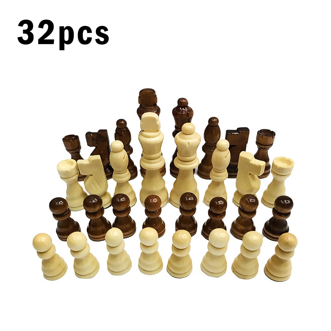 Wooden Chess Set, 3" King Height German Knight Staunton Chess Pieces ...
