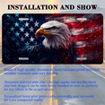 1 Pcs 2D Flat License Plate Covers & Frames, American Eagle with Flag ...