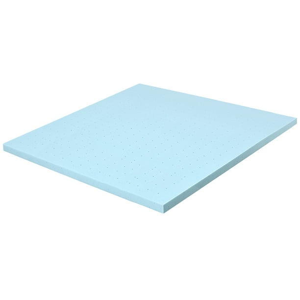Costway 4"Gel-Infused Memory Foam Mattress Topper Ventilated Bed Pad ...