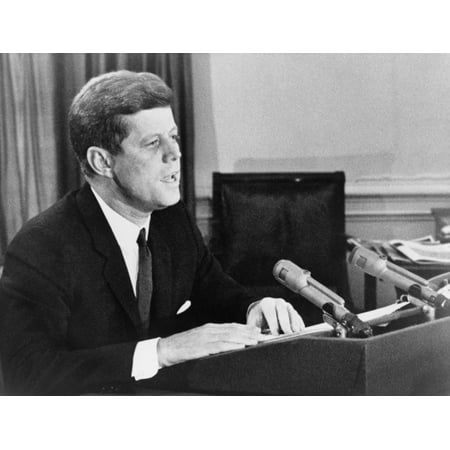 President John F. Kennedy Announcing The Us Establishment Of A Naval ...