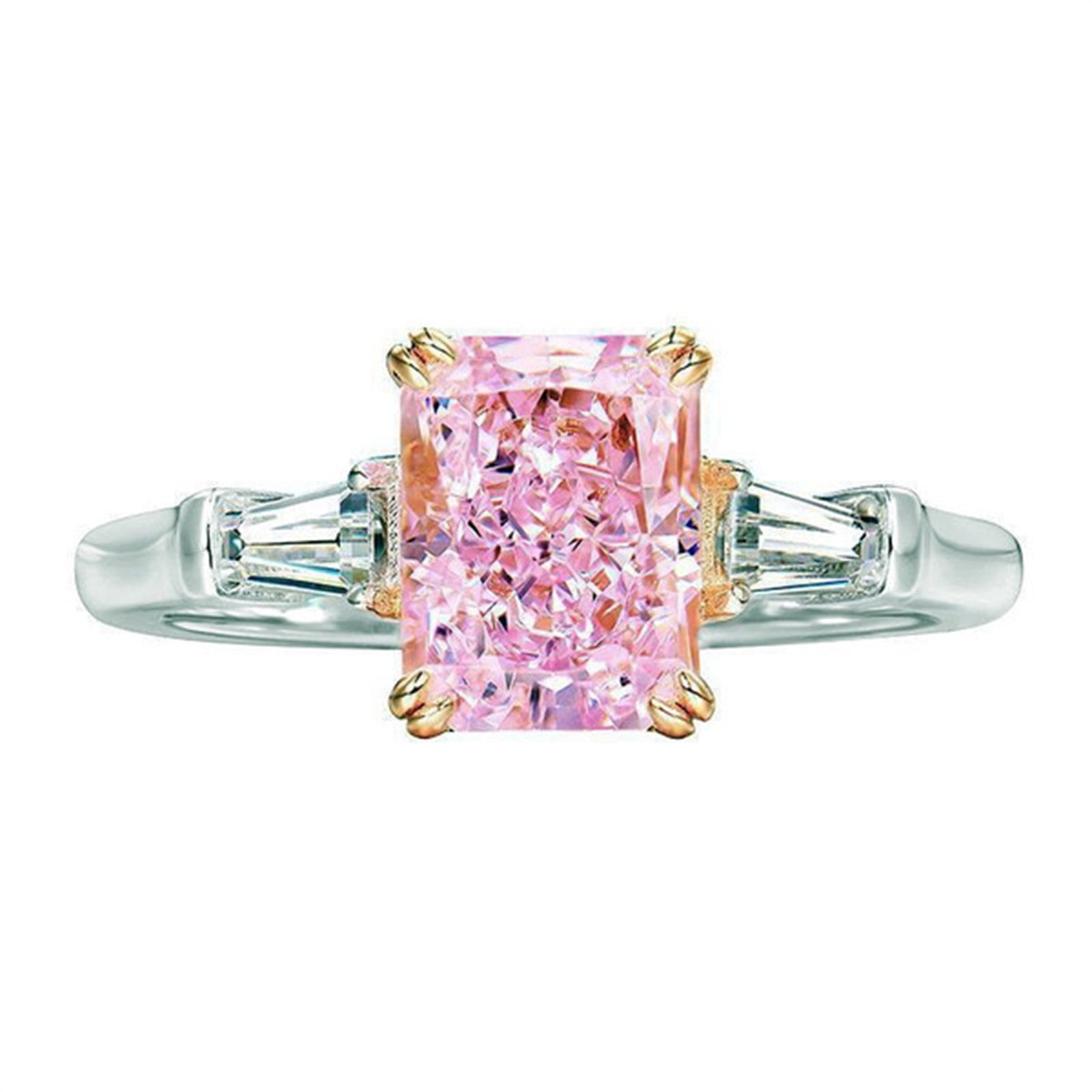 Click here for Unbranded Cushion Shaped Pink Diamond Zircon Ring... prices