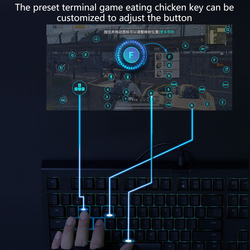 Buy Flydigi Q1 Mobile Game Keyboard Mouse Converter Wireless Bluetooth Compatible Online At