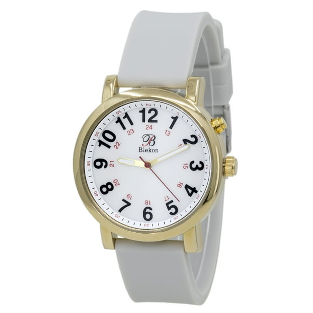 Blekon Brand Light Up Dial Nurse Watch â€“ Gold Case, Easy to Read ...