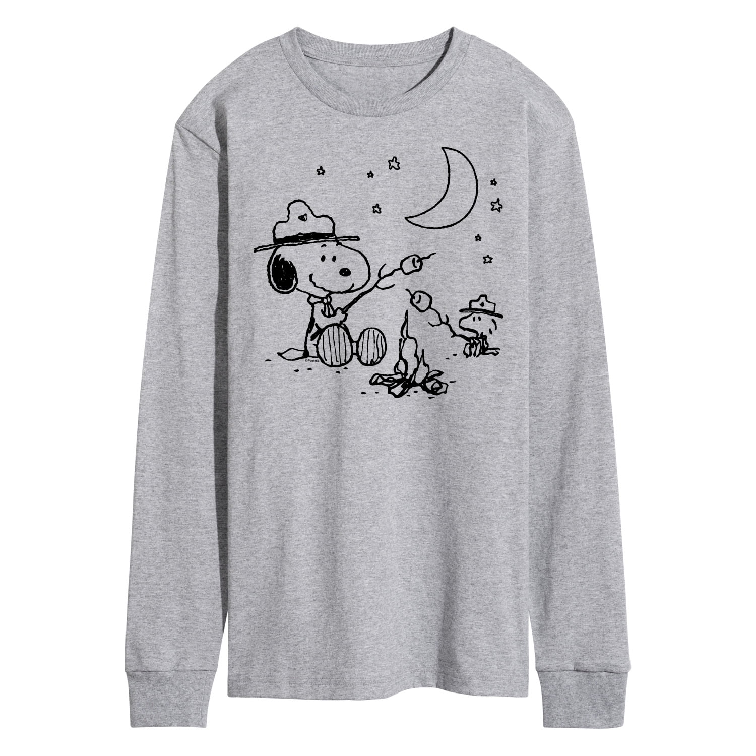 Peanuts - Snoopy's Camping - Men's Long Sleeve T-Shirt - Walmart.com