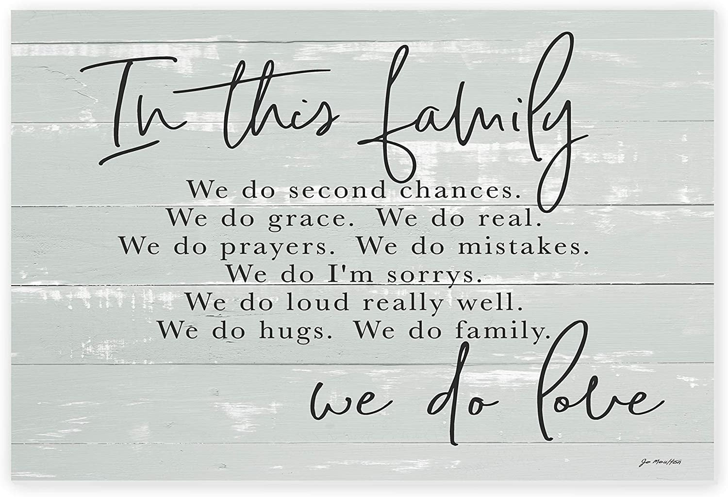 In This Family We Do Second Chances Rustic Wood Sign 12x18 (Unframed ...