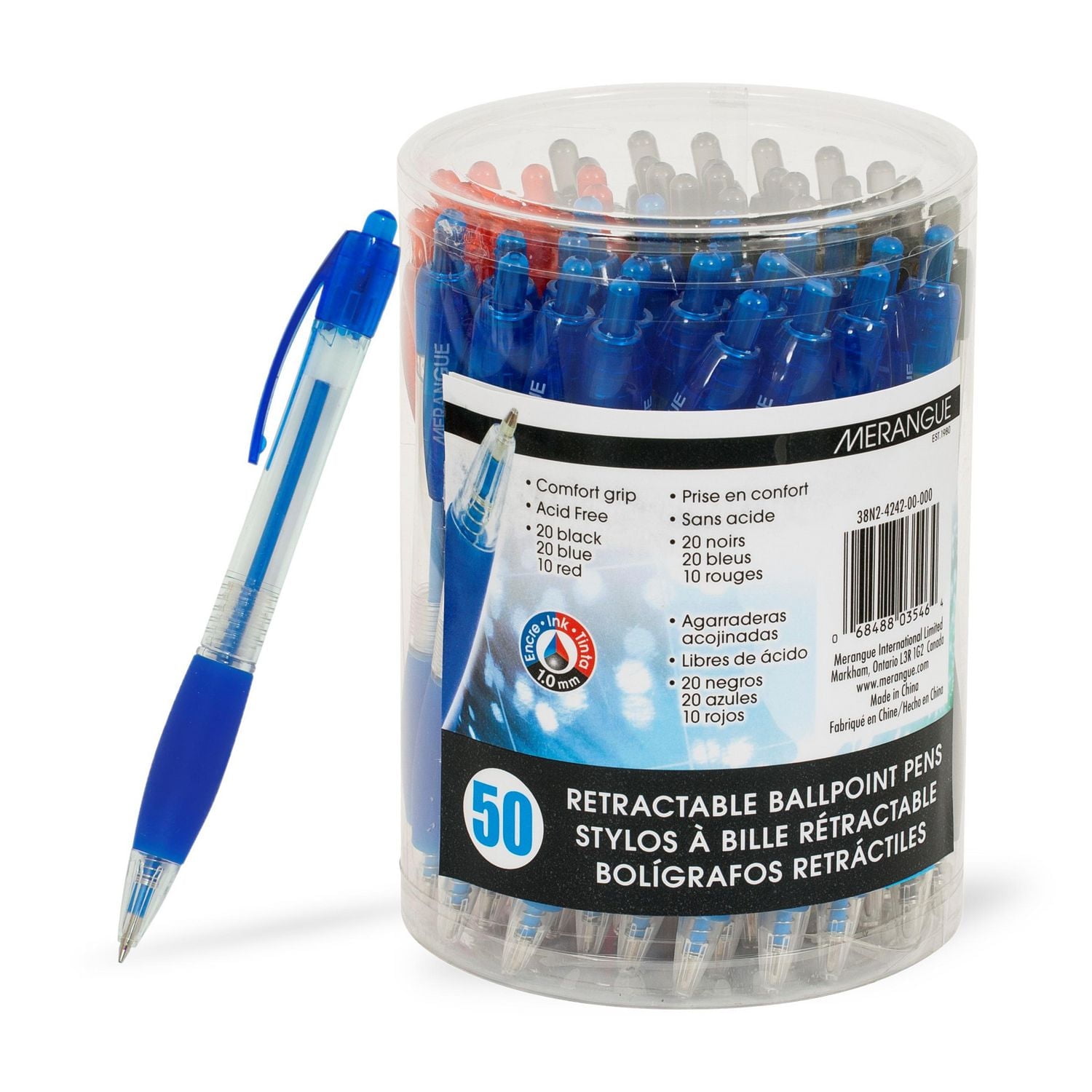 Click here for Merangue Retractable Comfort Grip Ballpoint Pens... prices