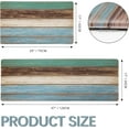GALMAXS7 Anti Fatigue Kitchen Rugs Set, Teal PVC Farmhouse Decor ...